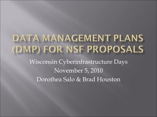 Data management plans | PPT