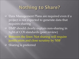 Data management plans | PPT