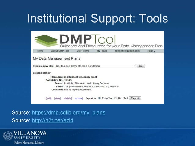 Data management profiles workshop | PPT