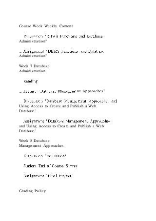 Data Management Required Text Pratt, P. and M. Las | PDF