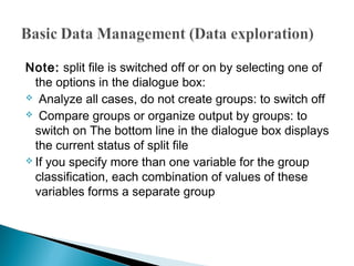 Data management through spss | PPT
