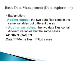 Data management through spss | PPT