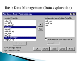 Data management through spss | PPT