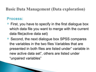 Data management through spss | PPT