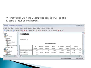 Data management through spss | PPT