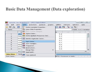 Data management through spss | PPT