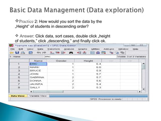 Data management through spss | PPT