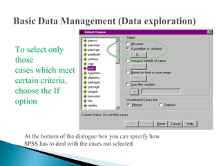 Data management through spss | PPT