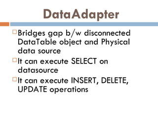 Data management with ado | PPT | Databases | Computer Software and Applications