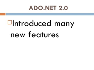 Data management with ado | PPT | Databases | Computer Software and Applications