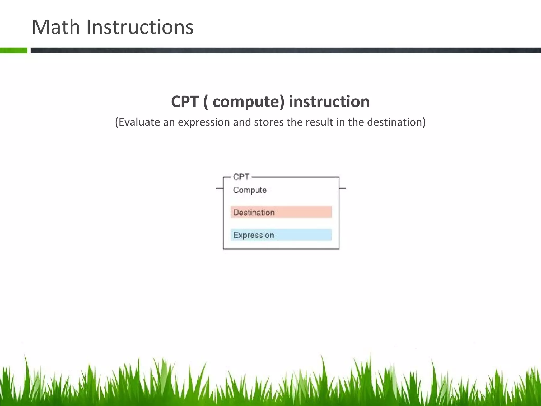 Data Manipulation and Math Instruction on RSLogix 500 | PPT