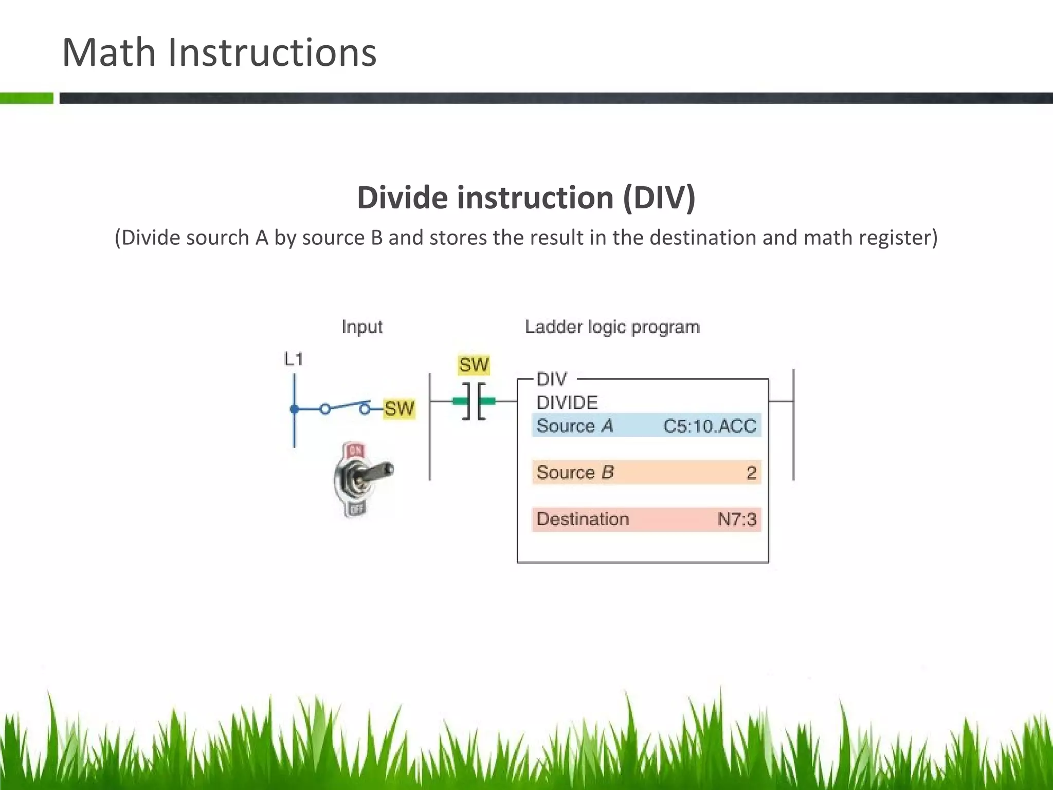 Data Manipulation and Math Instruction on RSLogix 500 | PPT