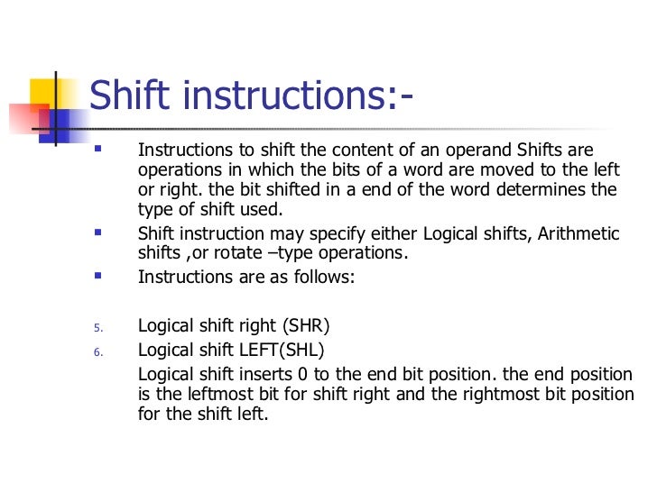 Data Manipulation Instructions