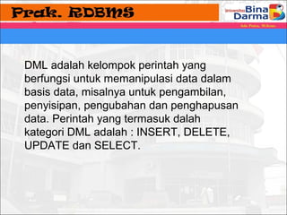 Data manipulation language | PPT