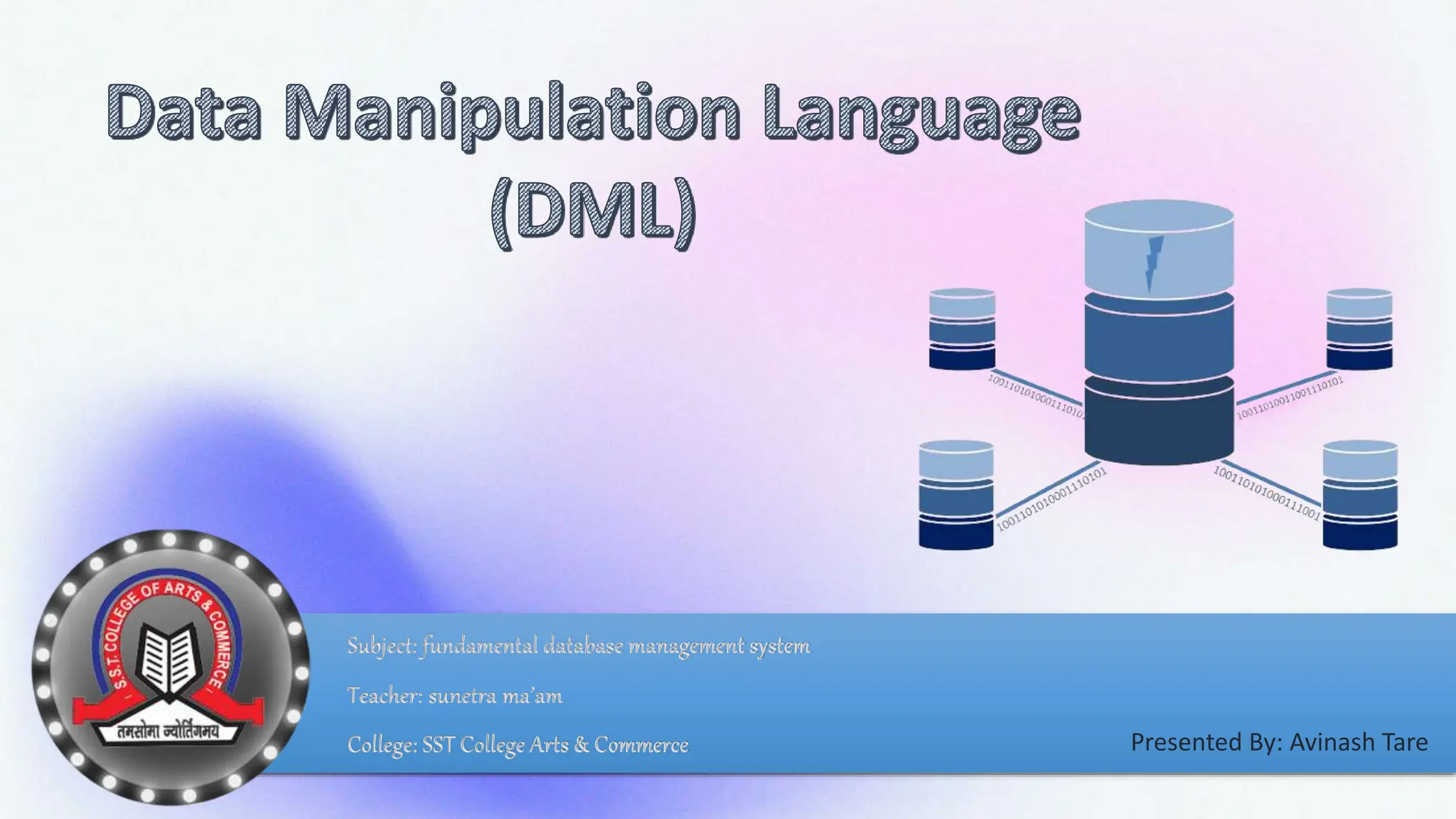 Data Manipulation Language Dml Pptx