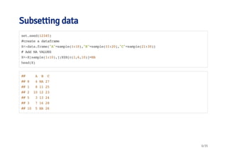 Data manipulation on r | PDF