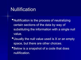Data masking in sas | PPTX