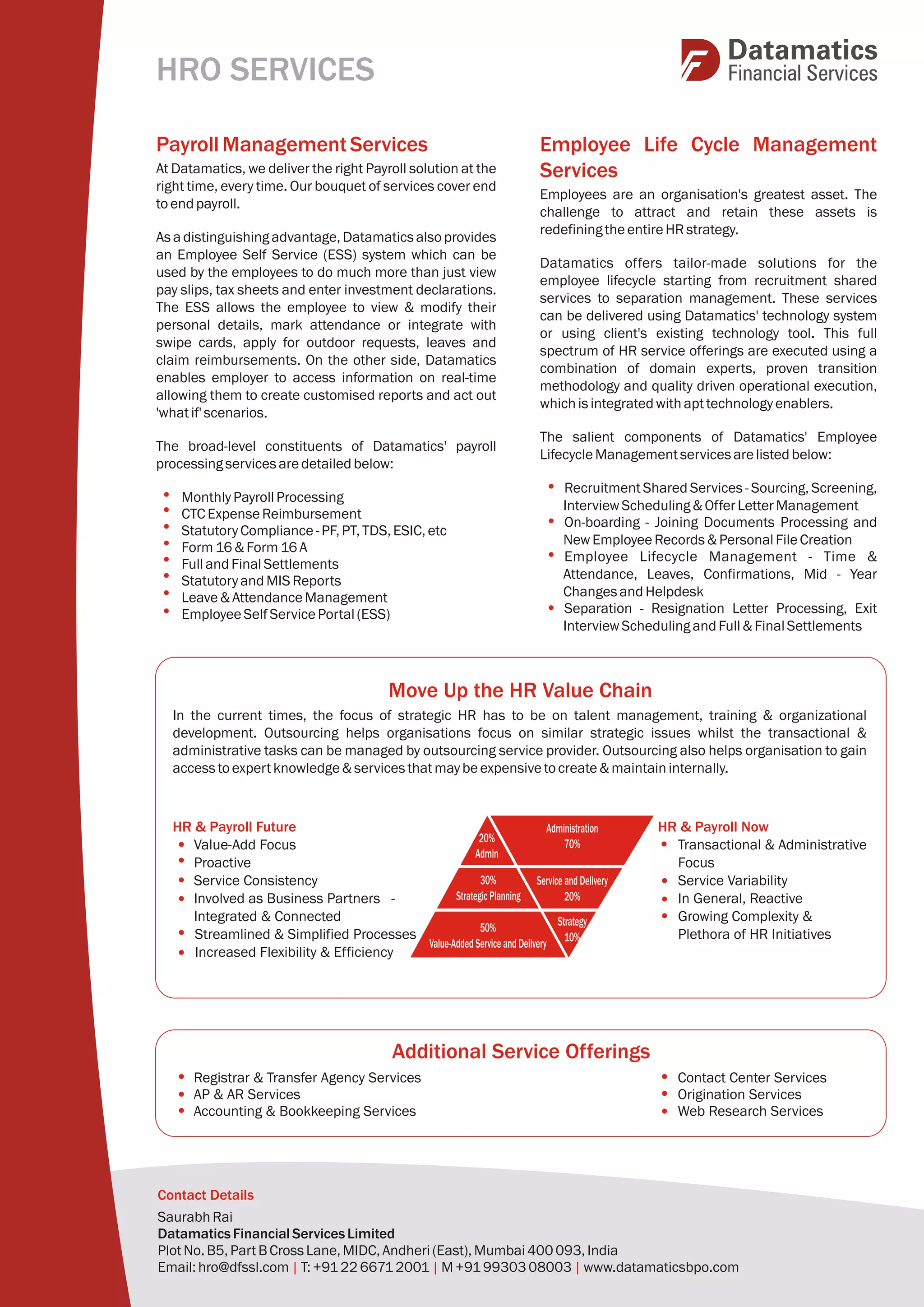 Datamatics BPO HRO Services Corporate Brochure | PDF