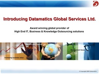 Datamatics Corporate Cm Overview | PPTX | Desktop Publishing | Computer Software and Applications