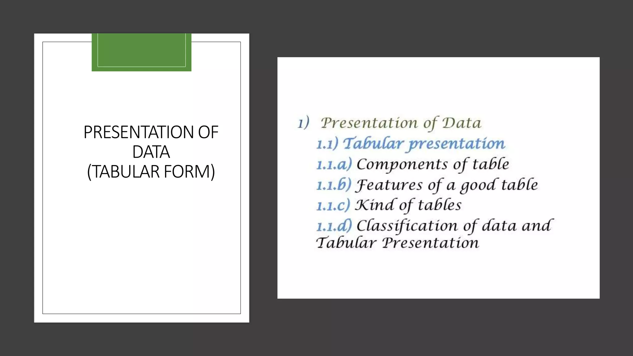 Data meaning & Tabulation | PPTX