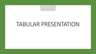 Data meaning & Tabulation | PPT