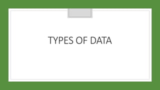 Data meaning & Tabulation | PPT