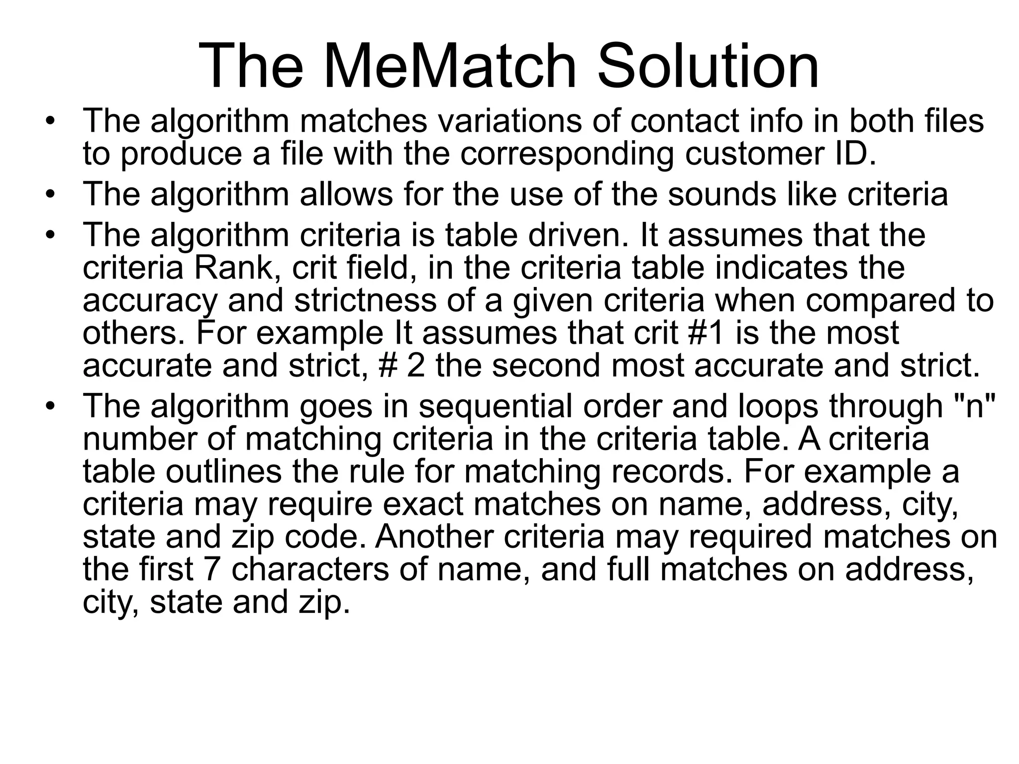 Data Means MeMatch algorithm | PDF