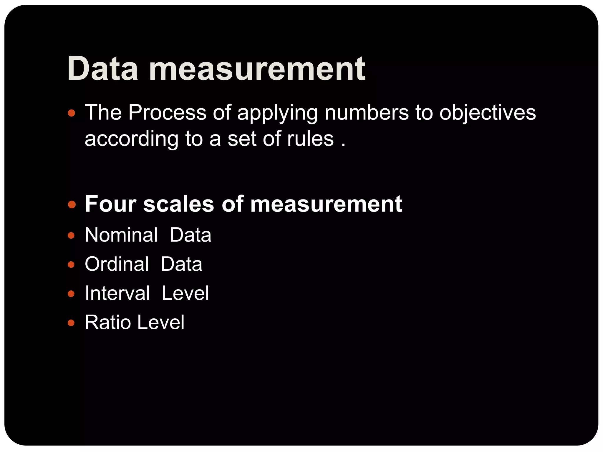 Data measurement tools | PPTX