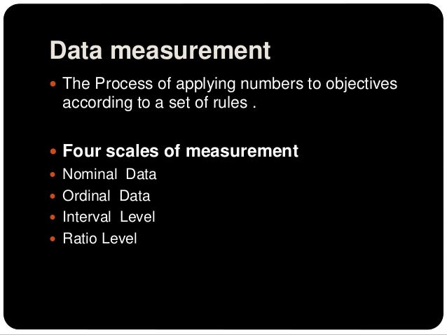 Data measurement tools