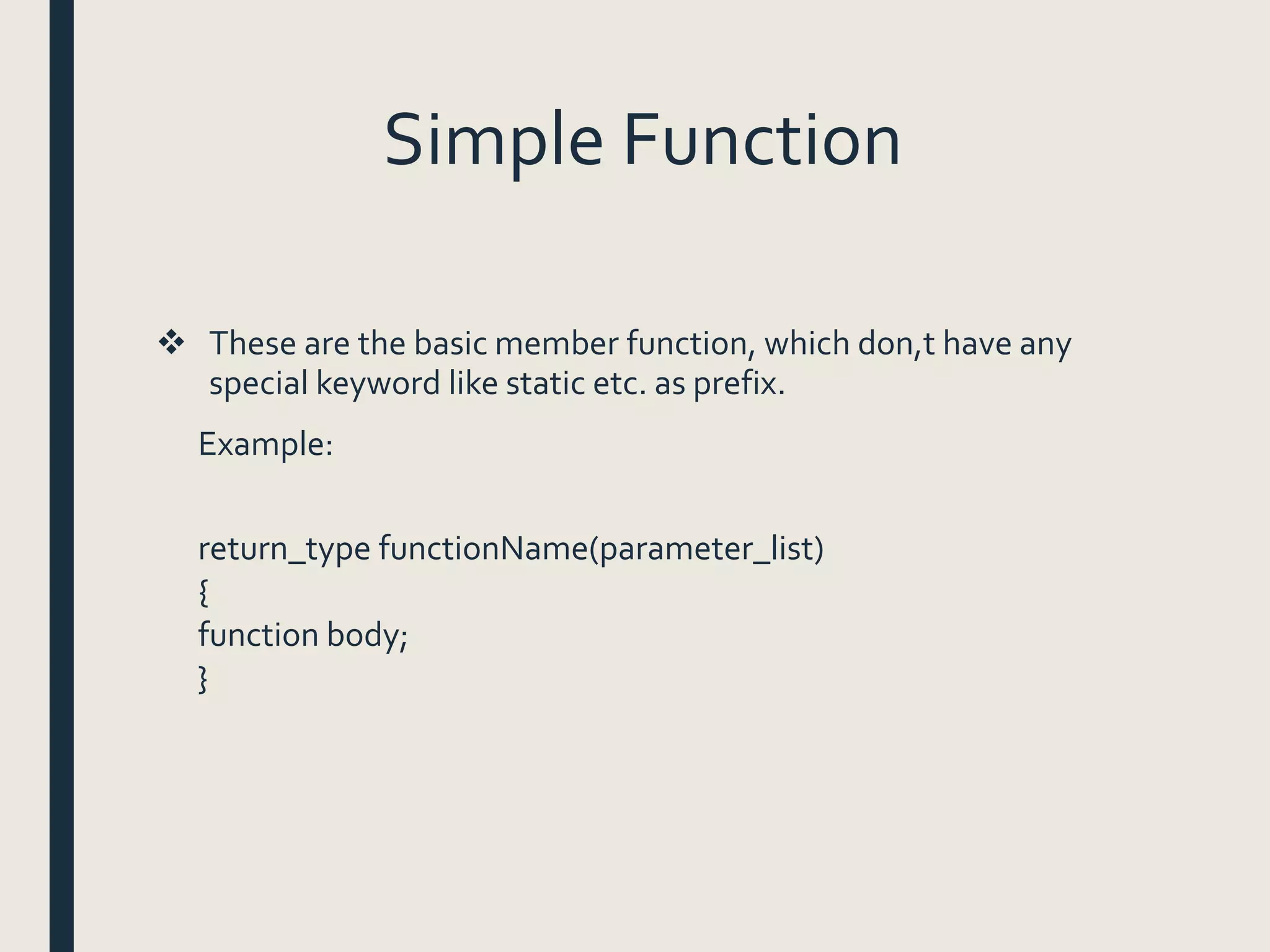 Data members and member functions | PPTX