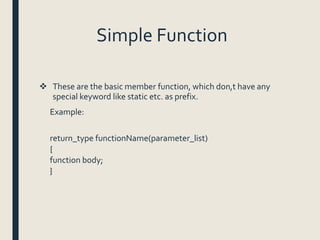 Data members and member functions | PPTX