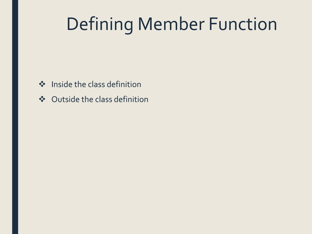 Data members and member functions | PPTX