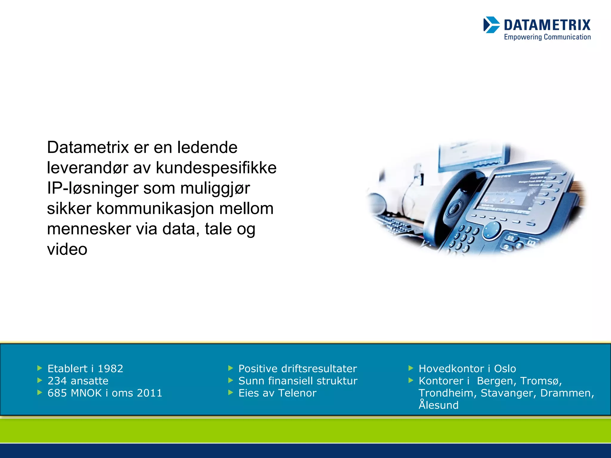 Datametrix first tuesday des2011 | PPT