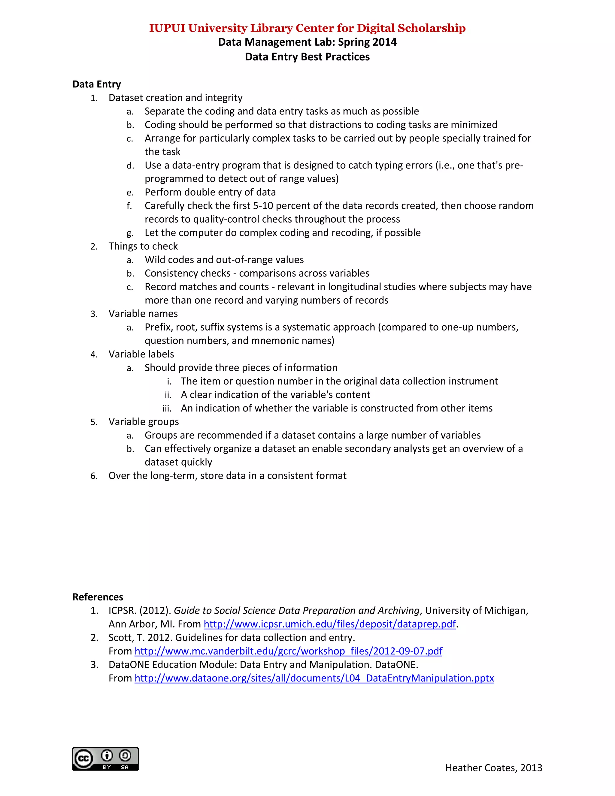 Data Management Lab: Session 3 Data Entry Best Practices | PDF | Databases | Computer Software ...