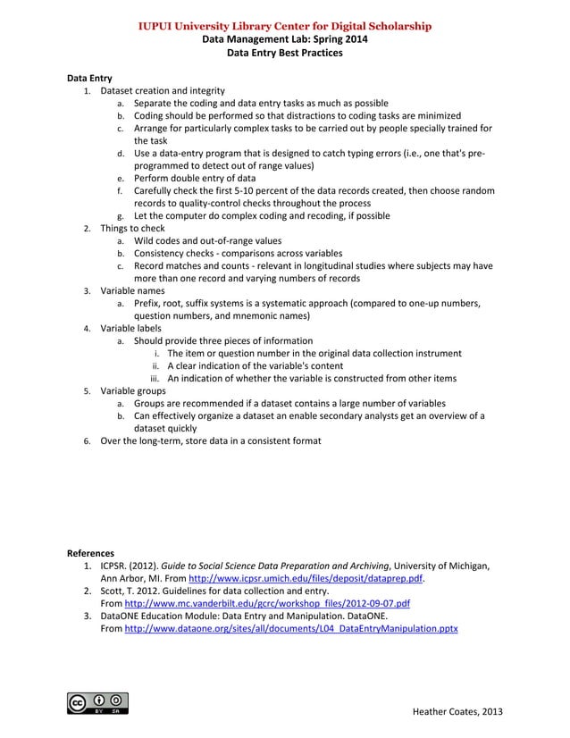 Data Management Lab: Session 3 Data Entry Best Practices | PDF | Databases | Computer Software ...