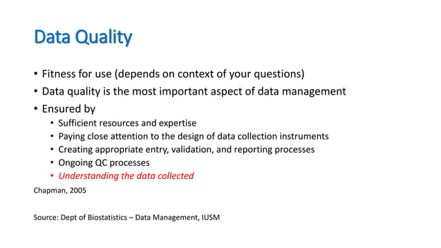 Ensuring data quality | PDF