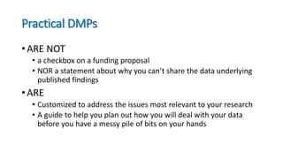 Practical Data Management Plans | PPT