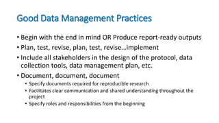 Practical Data Management Plans | PPT
