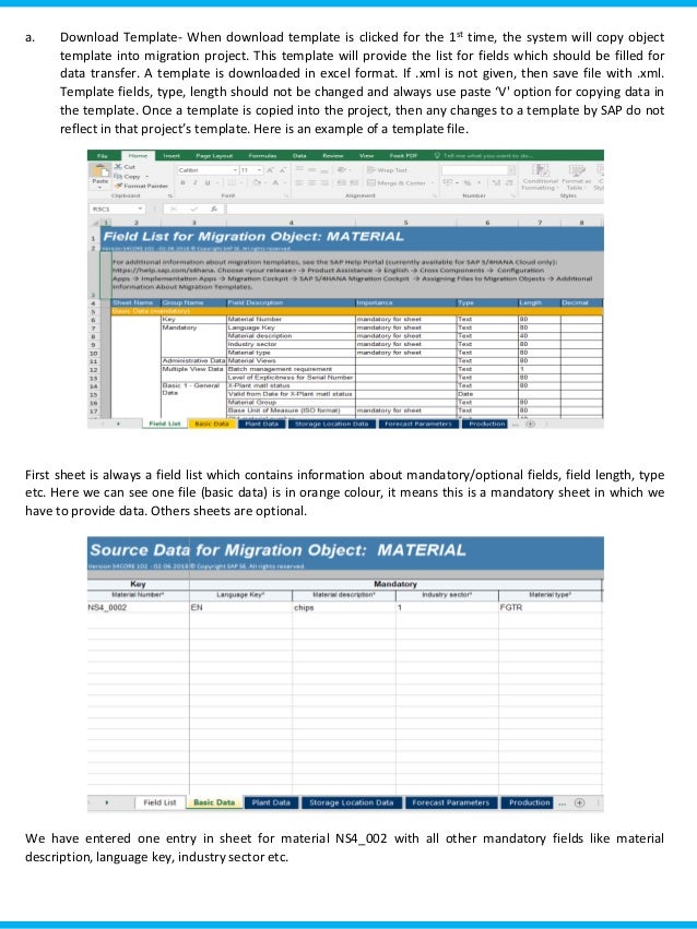 Data Migration in SAP S/4 HANA via Migration Cockpit