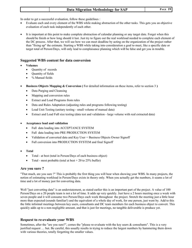 Data migration methodology_for_sap_v01a | PDF