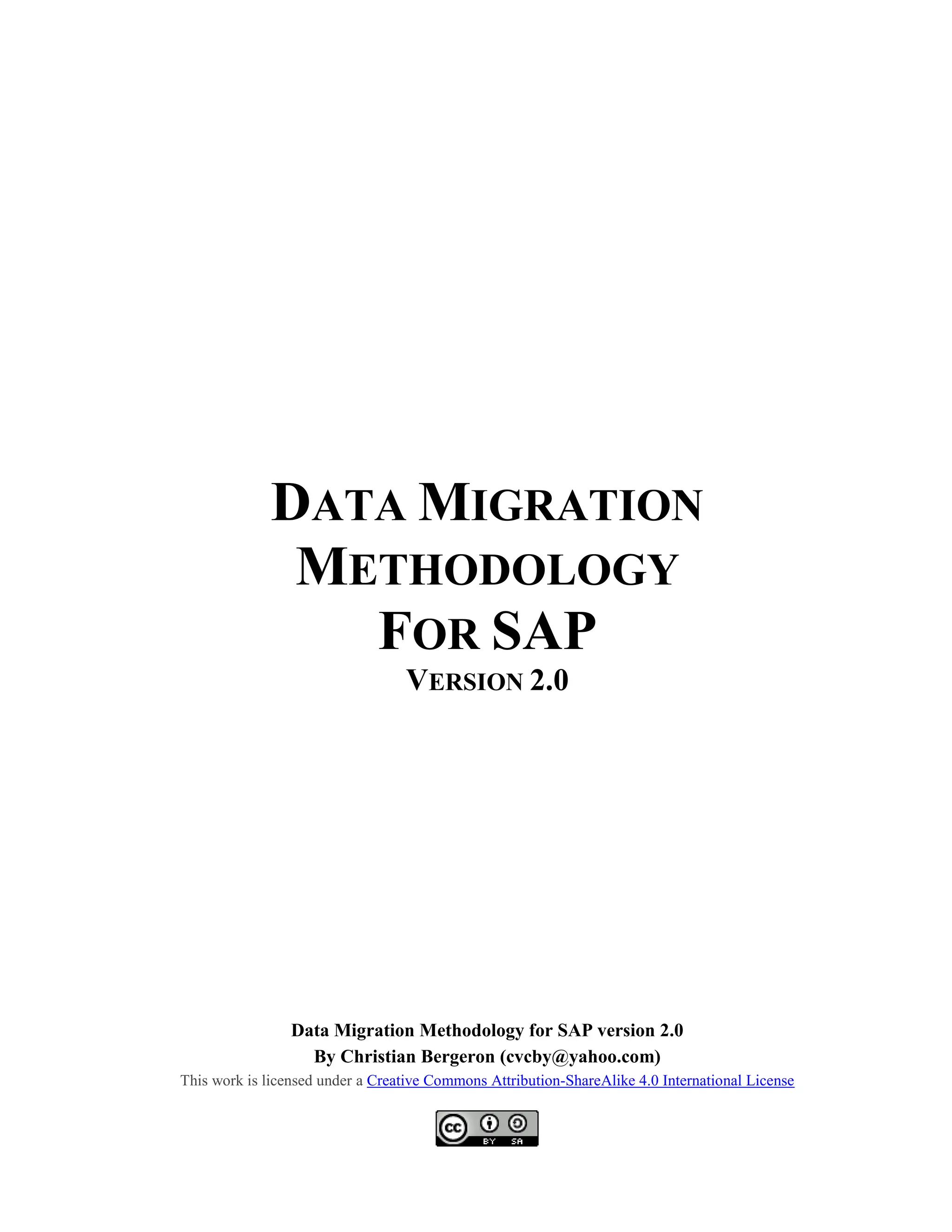 Data migration methodology for sap v2 | PDF