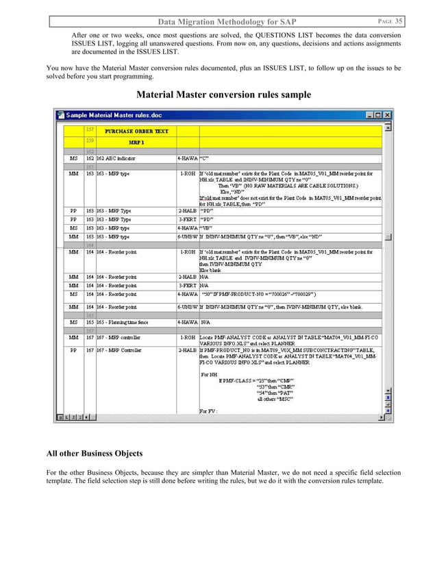 Data migration methodology for sap v2 | PDF