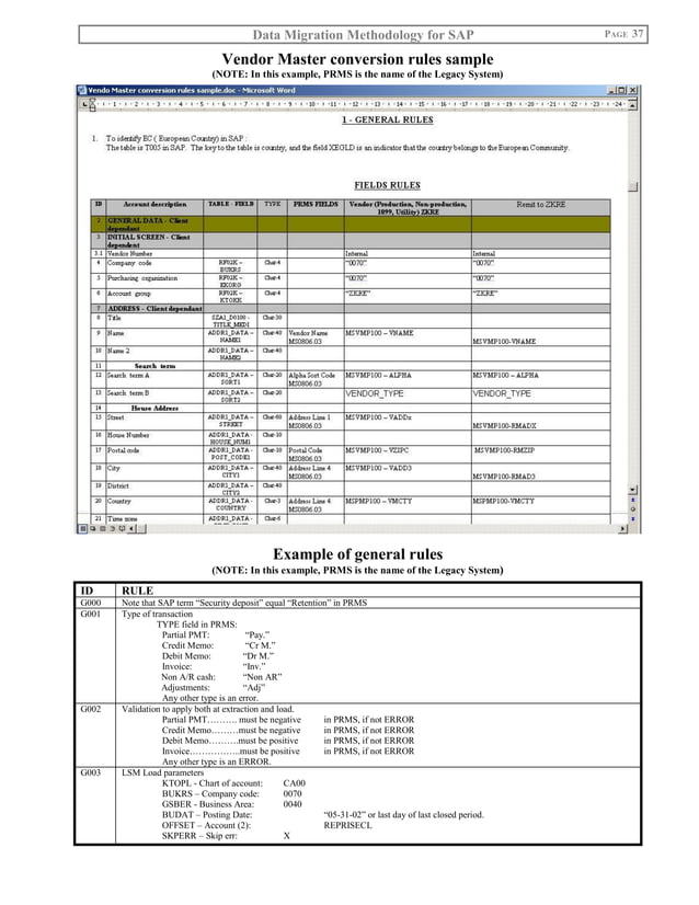 Data migration methodology for sap v2 | PDF