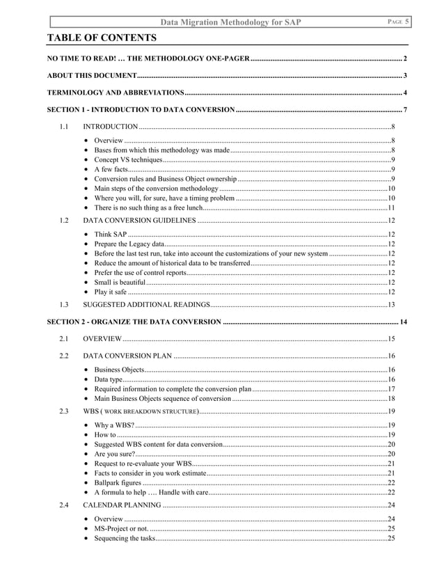 Data migration methodology for sap v2 | PDF