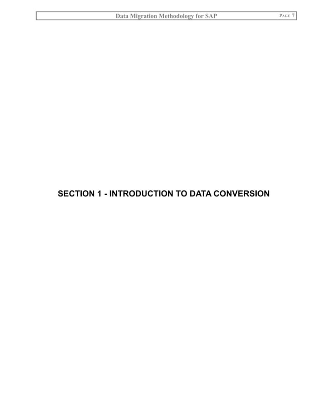 Data migration methodology for sap v2 | PDF