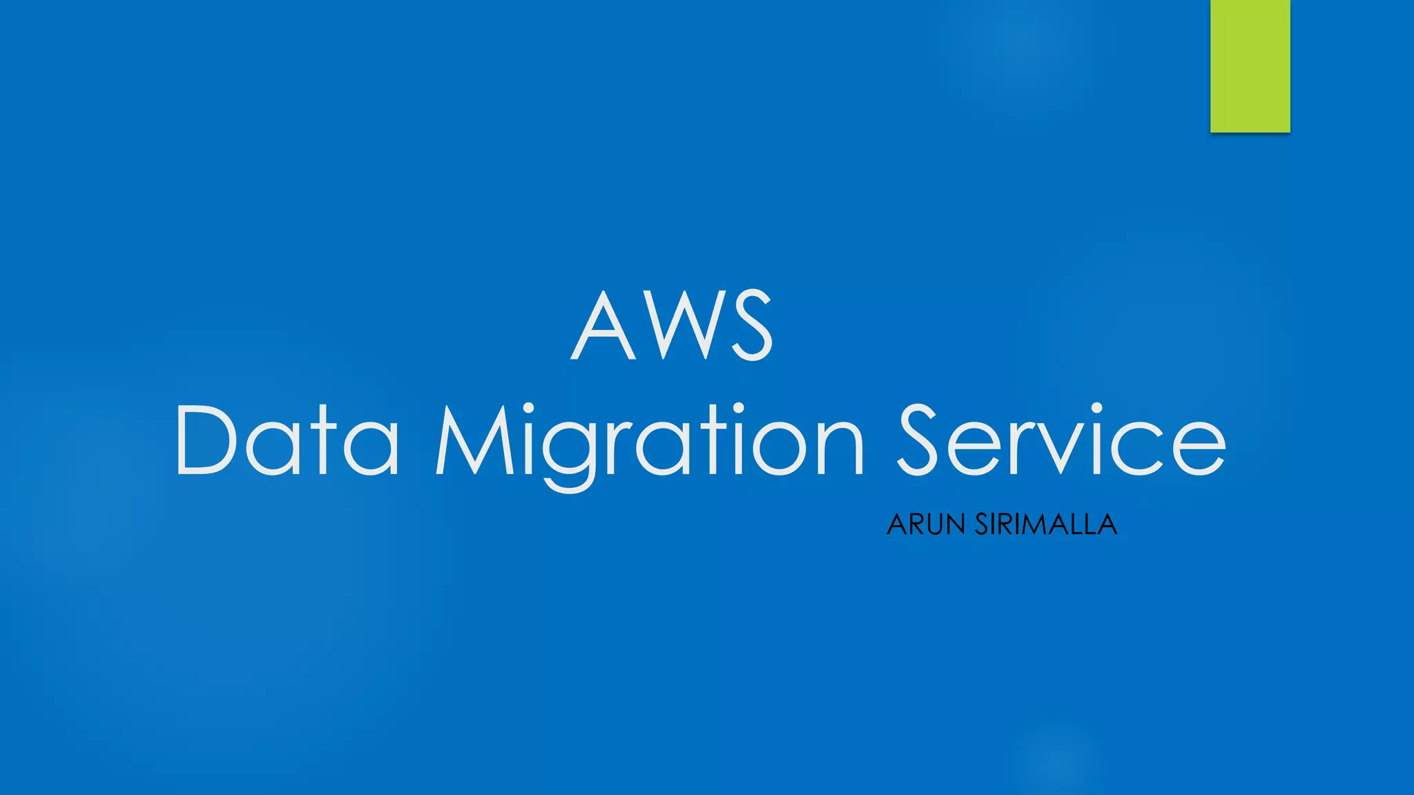 AWS Data migration services | PDF