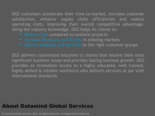 Datamind presentation | PPT | Information Services Industry | Industries