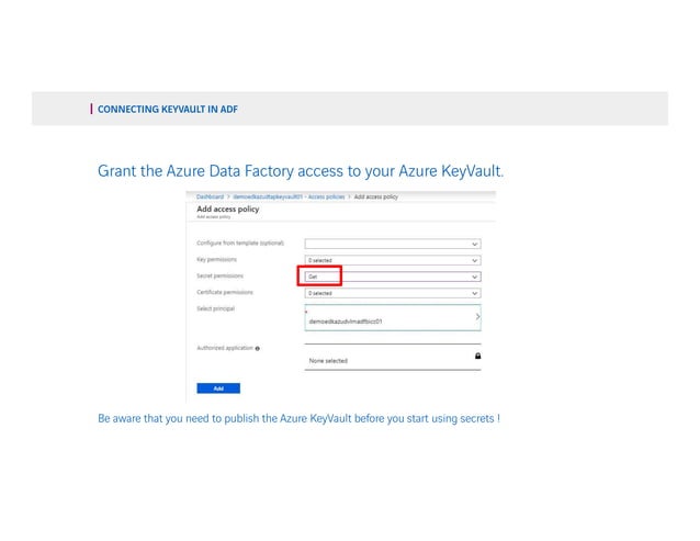 DatamindsConnect2019 Azure Key Vault, Azure Dev Ops and Azure Data Factory how do these Azure ...