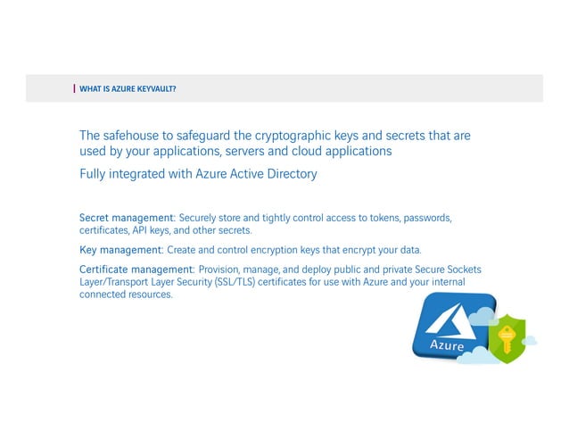 DatamindsConnect2019 Azure Key Vault, Azure Dev Ops and Azure Data Factory how do these Azure ...