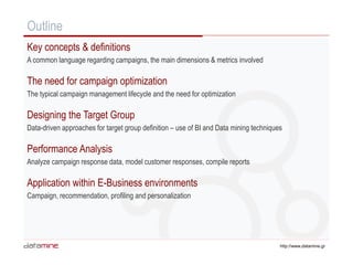 Campaign Optimization / BI/ Data Mining | PPT